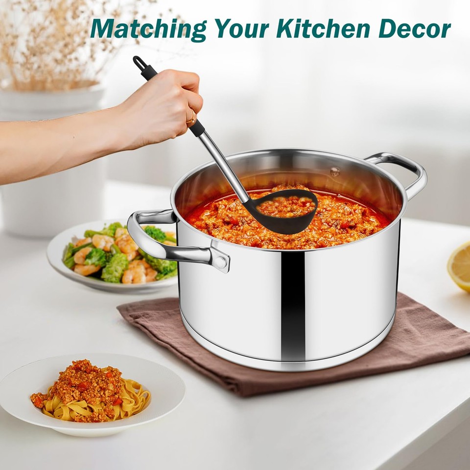 5 QT Stock Pot Tri-Ply Bottom Stainless Steel Stockpot Cooking Soup ...