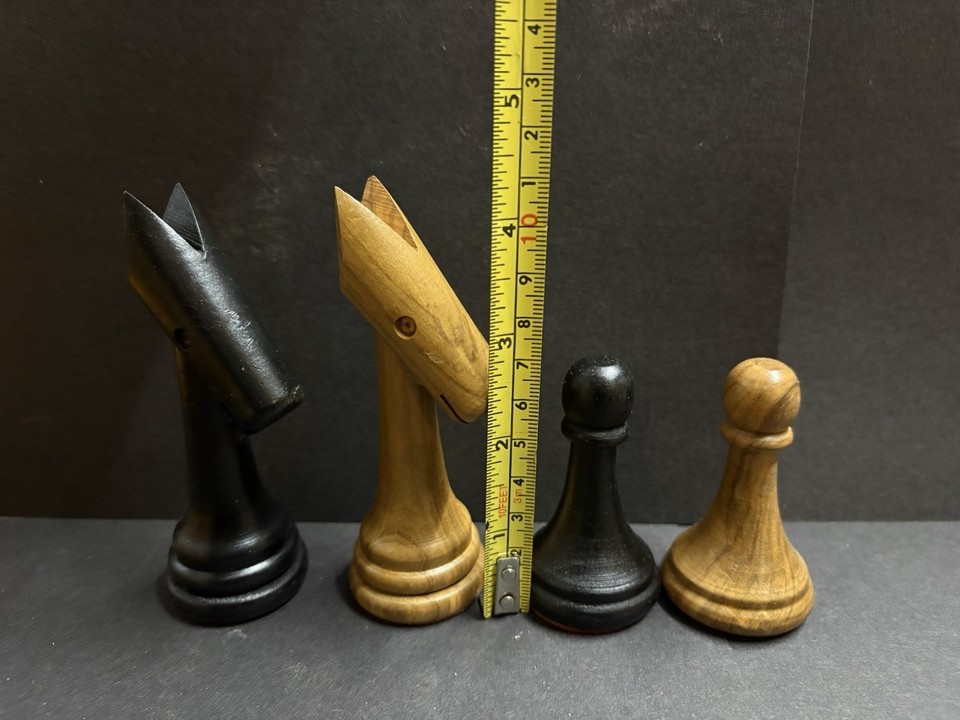 Vintage Mid-century Staunton Style Large Chess Set - Wooden- Great Set ...