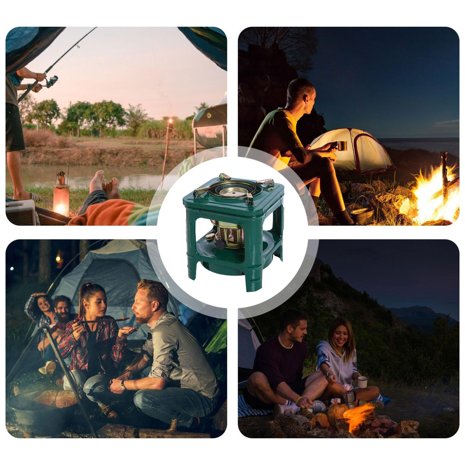 Kerosene Burner Camping Stove 8-Wicks Backpacking Oil Stoves Cooker for ...