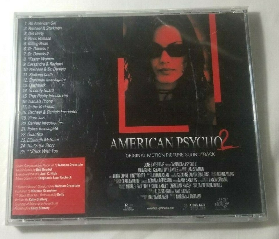 American Psycho 2 Original Motion Picture Soundtrack (CD, Lions Gate ...