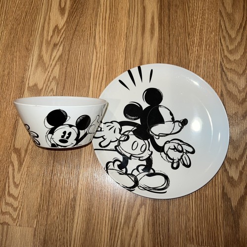 ZAK! Designs Mickey Mouse 10" Dinner Plate and Bowl set Melamine Disney ...