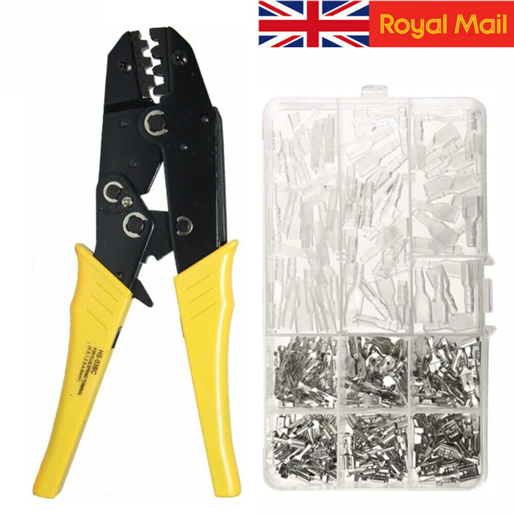 HS-03BC Terminals Crimping Tool Kit Spade Connectors Crimper Wire ...