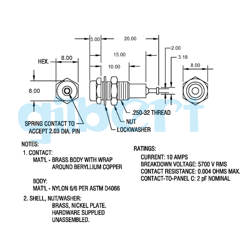 5pcs Insulated Metal Clad Multimeter 2mm Panel Mount Tip Jacks BS2104 ...