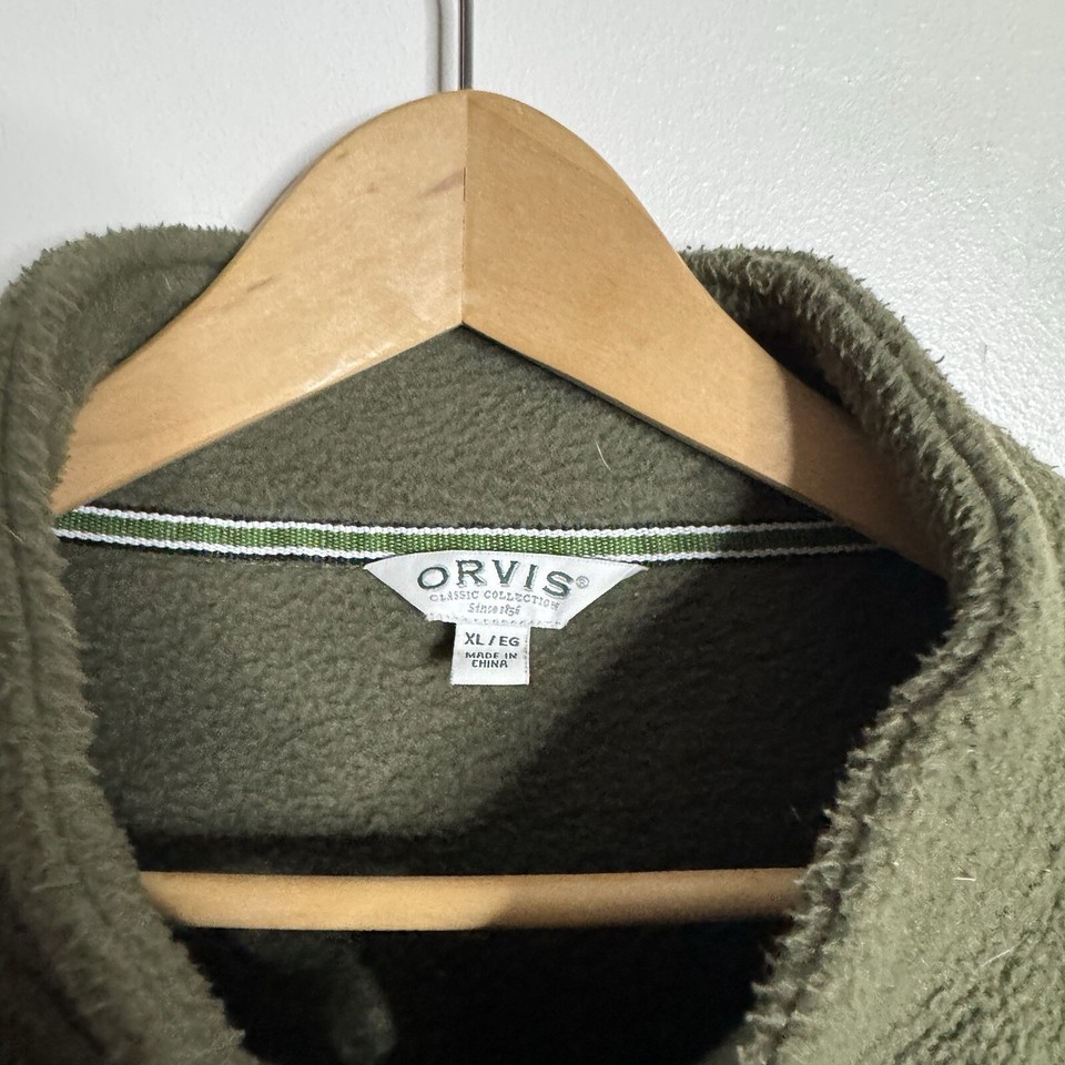 Orvis Fleece Jacket XL Mens Solid Green | eBay
