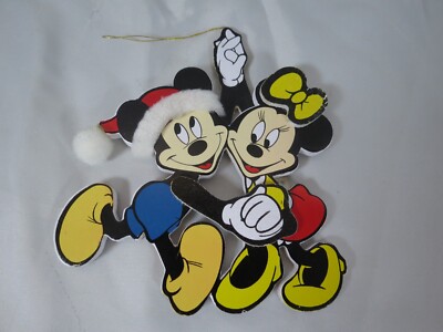 1985 Mickey & Minnie Mouse wood Ornament | eBay