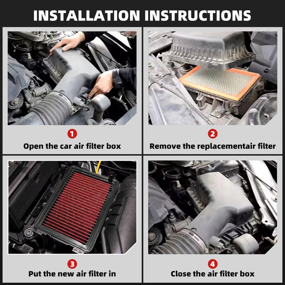 33-2385 High-Flow Replacement Air Filter For Ford F150 F250 F350 Expedition | eBay