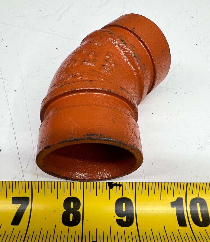 1-1/2" SPF Anvil Grooved 45° Elbow E2 Ductile Iron Sprinkler Fire ...