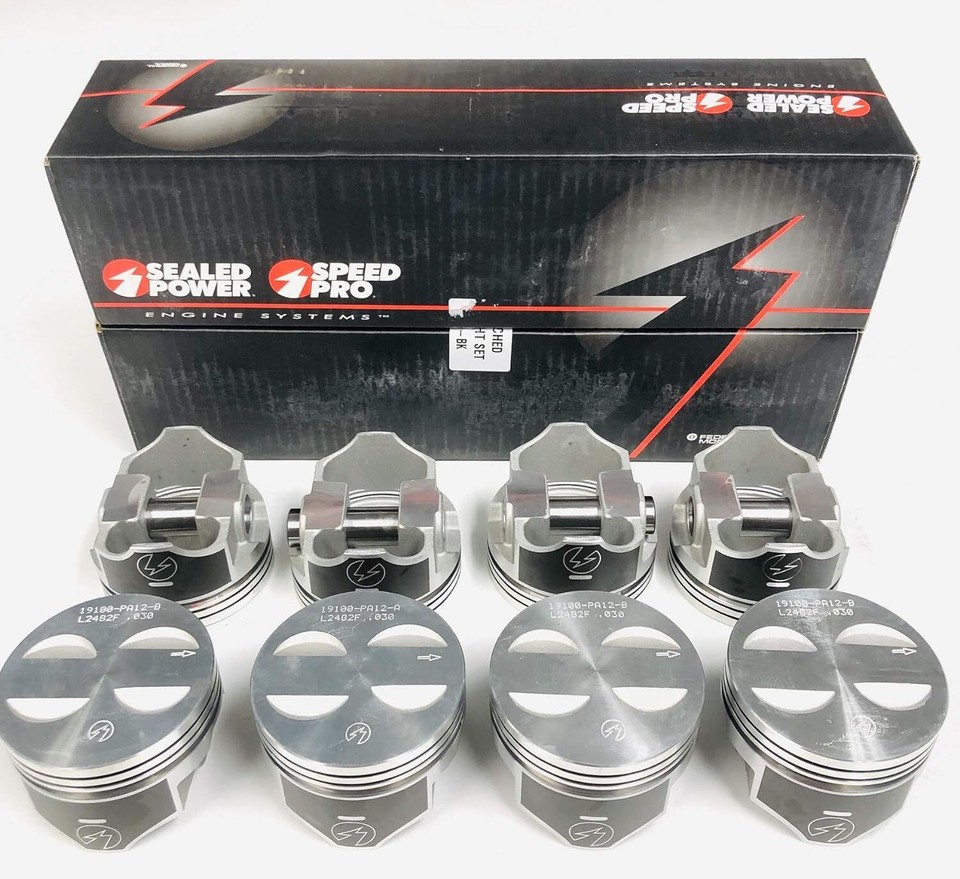 SPEED PRO Ford SB 289 302 5.0L Forged Flat Top Pistons/8+CAST Rings Kit ...