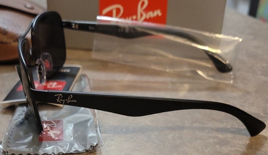 🔥 Ray Ban RB3516 59mm Matte Black POLARIZED Green Lens Sunglass RB 3516 ...