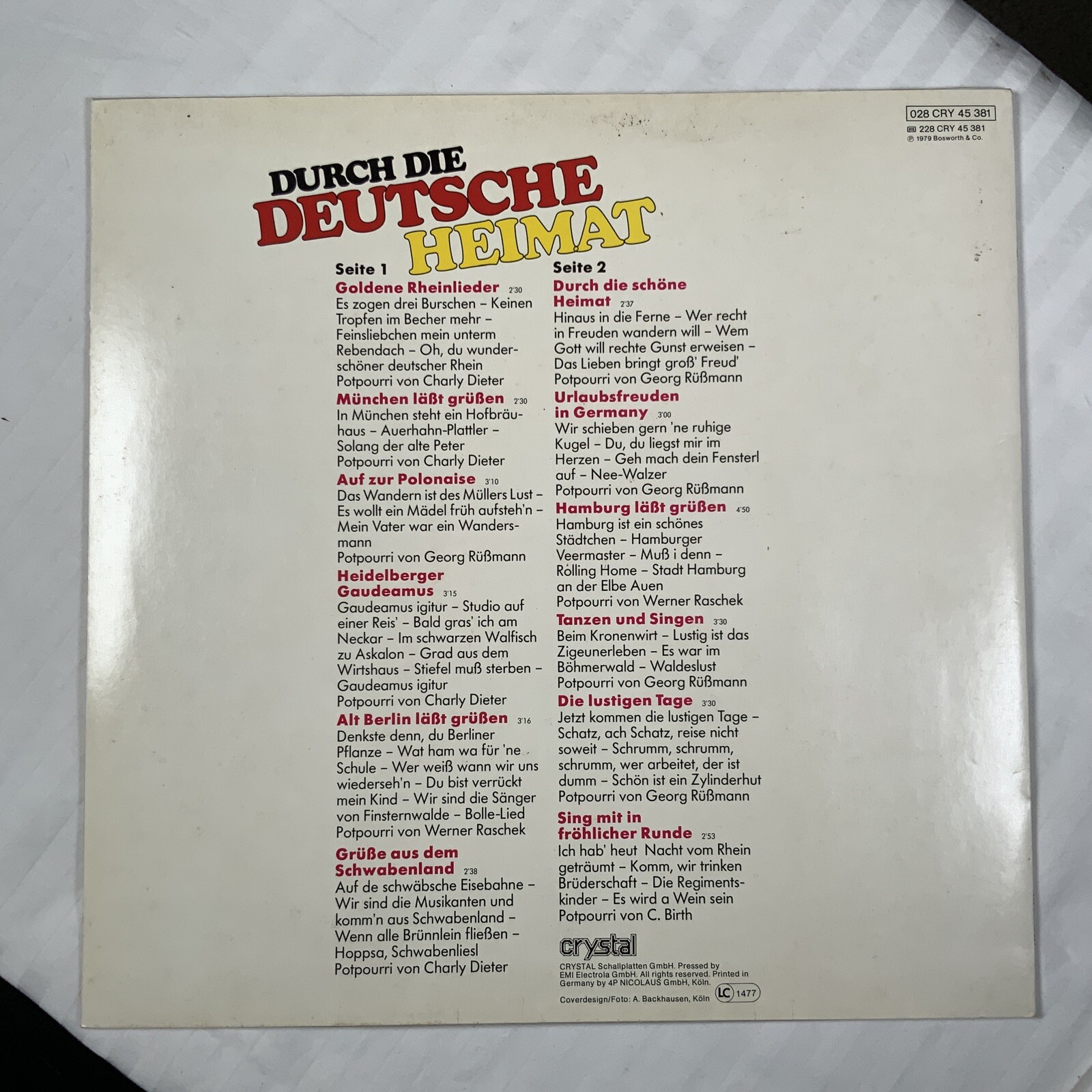 Dutch Die, Deutschmark Heimat, Album/LP, CRY 45 381 1979 Crystal, VG / VG | eBay