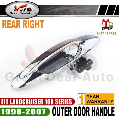 For Toyota Landcruiser 100 Series 1998-2007 Chrome Rear RHS Outer Door ...