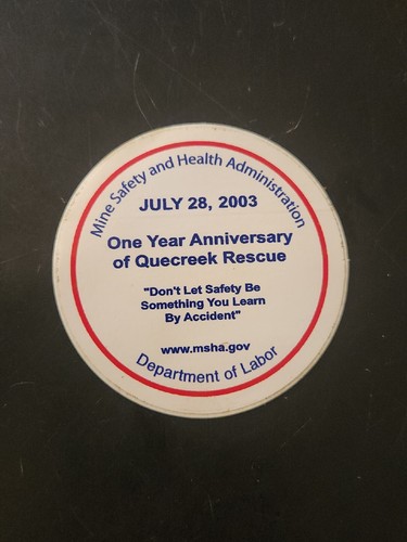 Dept Of Labor Mine Safety & Health Admin Quecreek Rescue Coal Mining ...