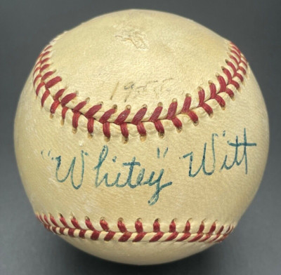 Whitey Witt "1923 Yankees 1st WS Title" Signed Autographed Baseball ...