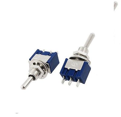 10 PCS Mini 3 PIN BLUE Toggle Switch SPDT On-Off-On 6A 125VAC | eBay