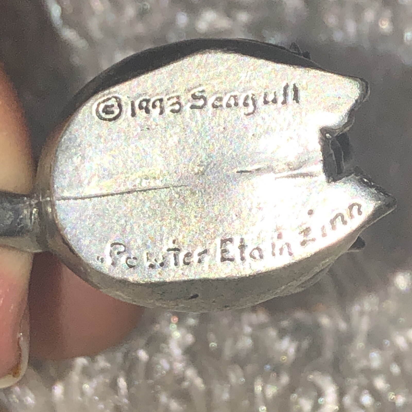 Vintage 1993 Seagull Pewter Etain Zinn Silver Pig Napkin Rings Set Of 4 ...