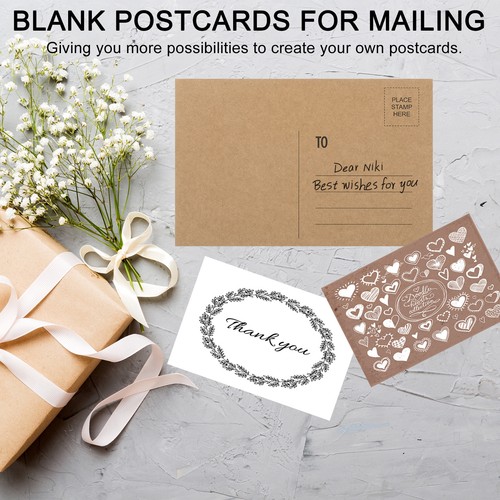 300 Pack Blank Postcards for Mailing, 4 x 6" Double Sides Blank Postcards, Brown | eBay