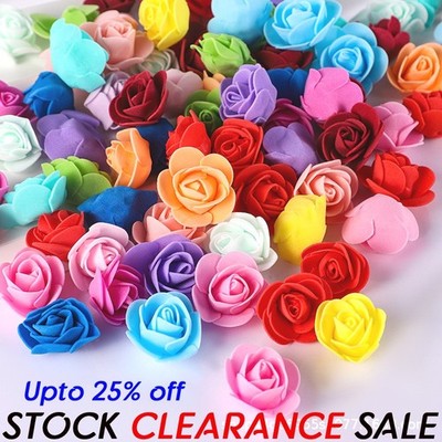1000 Foam Mini Roses WHOLESALE Heads Buds Small Flowers Wedding Home ...