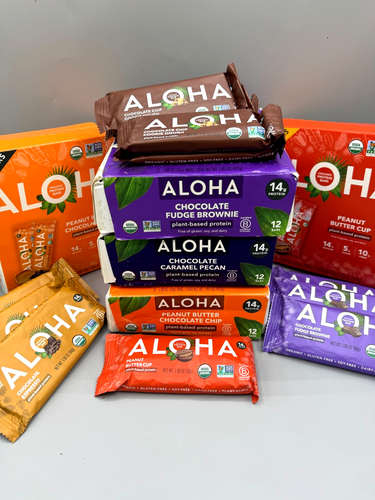 48 PACK! ALOHA Organic Protein Bars Variety Pack | Vegan, Low Sugar ...