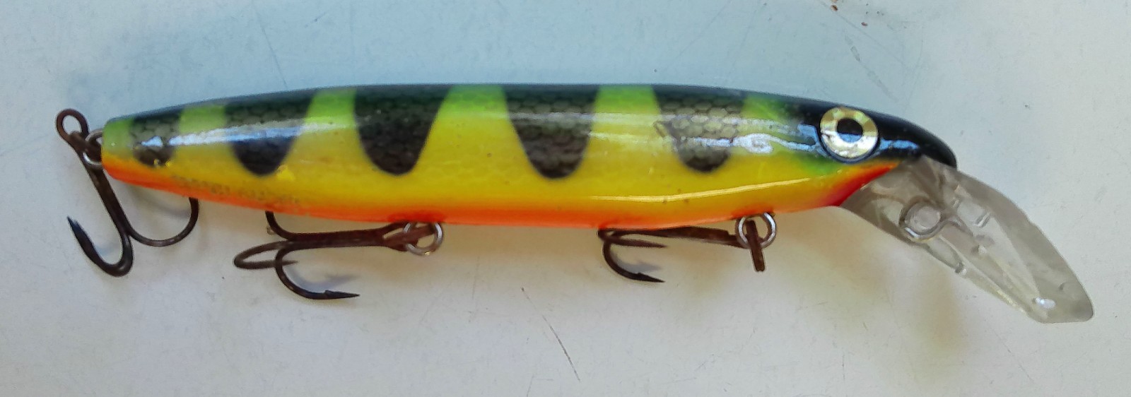 Used Joe Bucher 6-3/4" Body Depth Raider Musky Lure in Perch Color | eBay