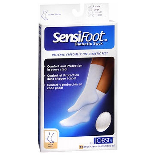 Jobst Sensifoot Hommes Et Femmes Ras Style Diabétique Blanc Socks 1 ...