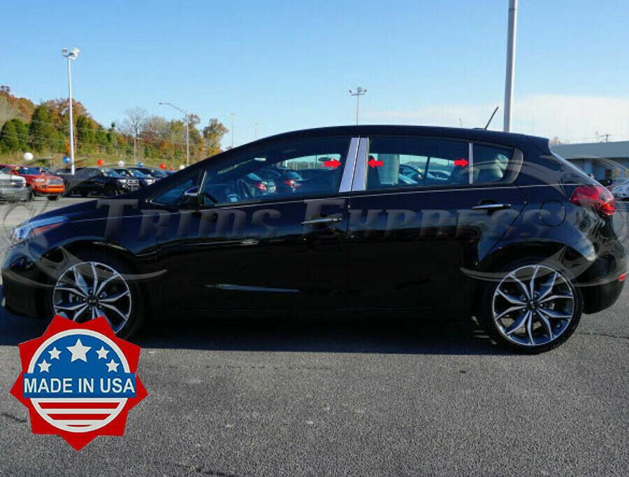 fit:2014-2018 Kia Forte 5 Hatchback Forte5 Door 6Pc Pillar Post Chrome ...