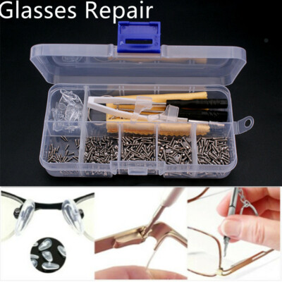 Spectacles Repair Tool Kit Eye Glasses Sunglasses Screws Nuts Pads ...