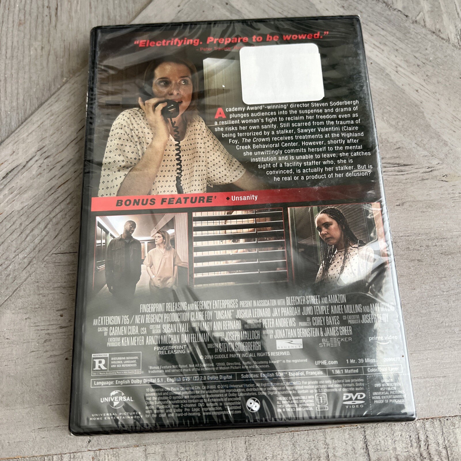 Unsane (DVD, 2018) (Claire Foy, Joshua Leonard, Jay Pharoh) NEW, sealed ...