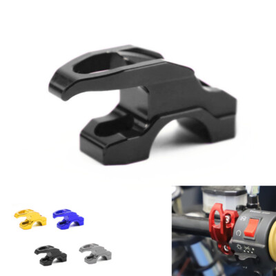 Black 22MM Alloy Motorcycle Handlebar Helmet Hook Mirror Mount Carry ...