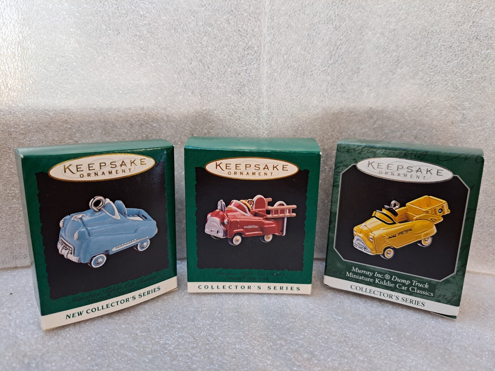 Set of 3 Hallmark Mini Kiddie Car Classic ornaments 1995/1996/1998 W ...