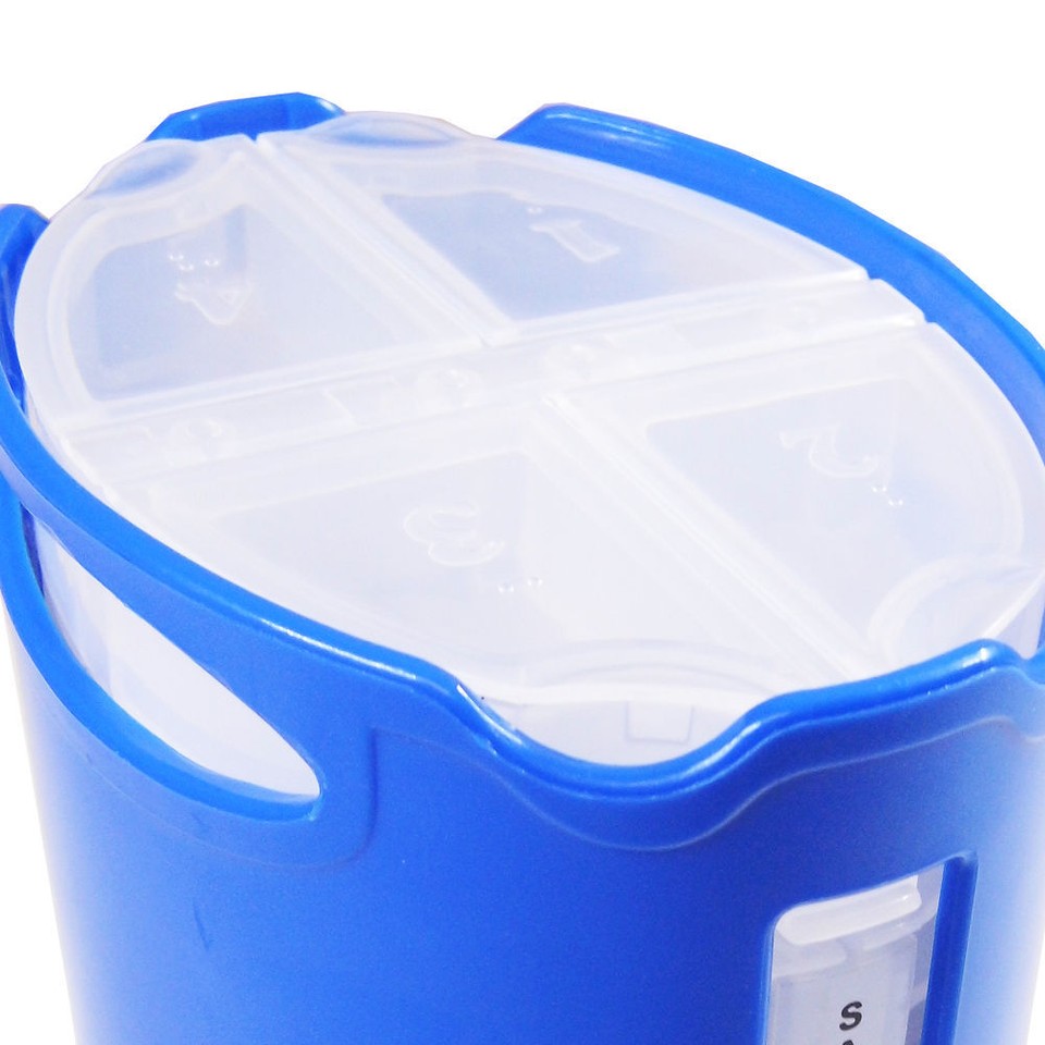 Weekly Pill Organiser Tower 7 Daily Boxes 4 Compartments Braille ...