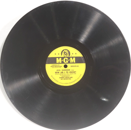 Johnny Green & Ava Gardner 1951 VG 78 RPM 10 inch MGM 30325 How Am I To ...