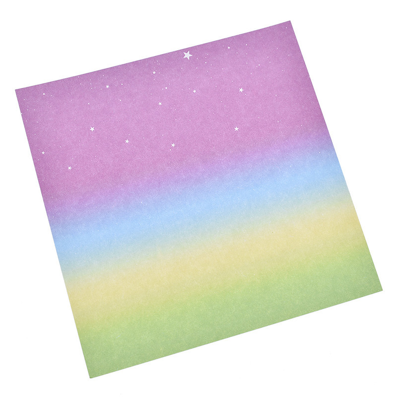 48pcs Gradients Rainbow Colored Paper Assorted Origami DIY Craft Gift ...