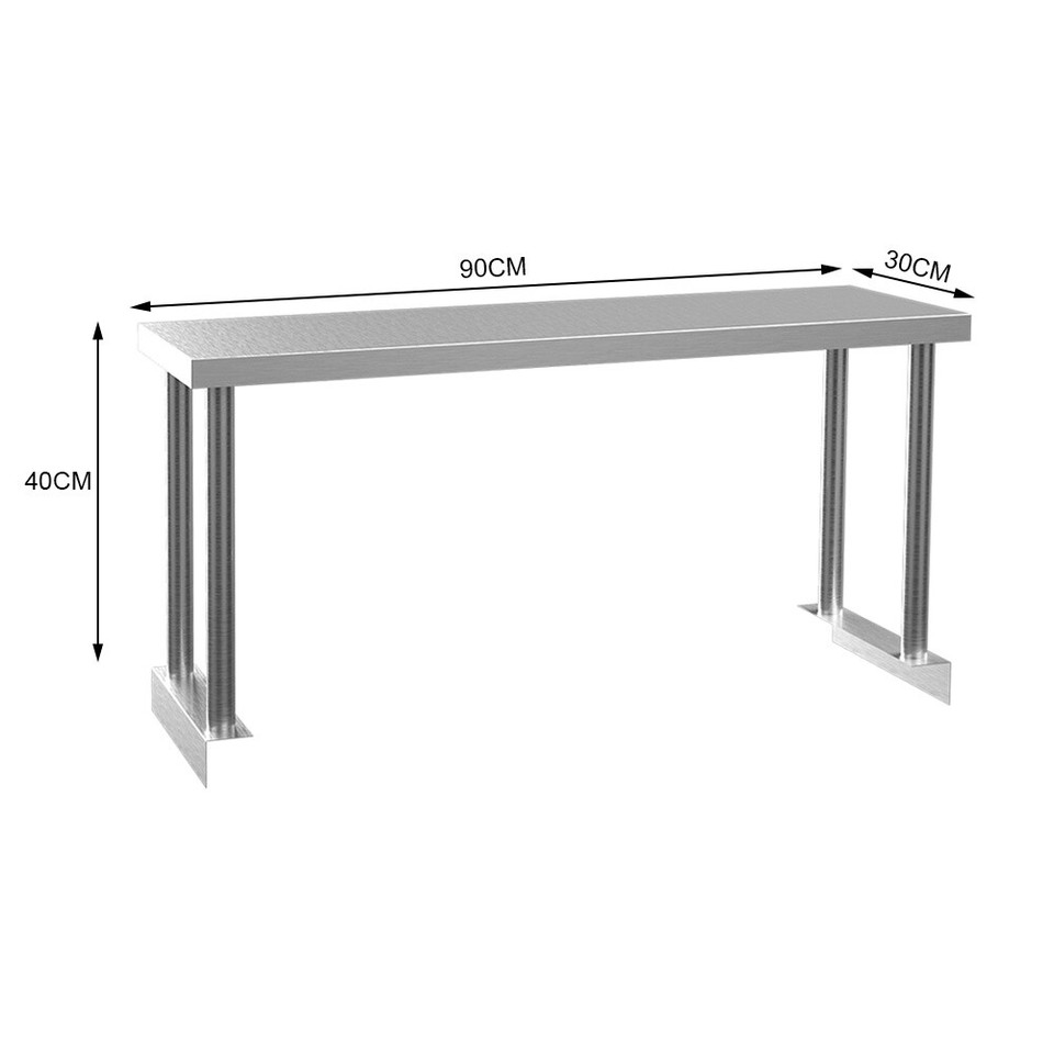 Commercial Catering Kitchen Table Stainless Steel Prep Work Bench Over ...