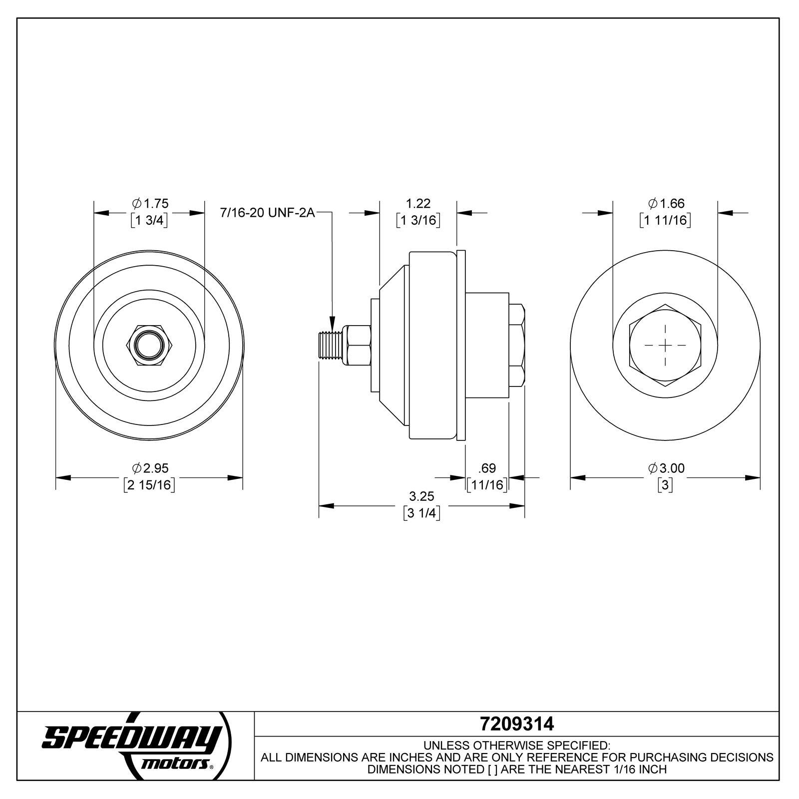 Universal Bolt-Through Rubber Engine/Motor Mount Cushion Kit, Speedway ...