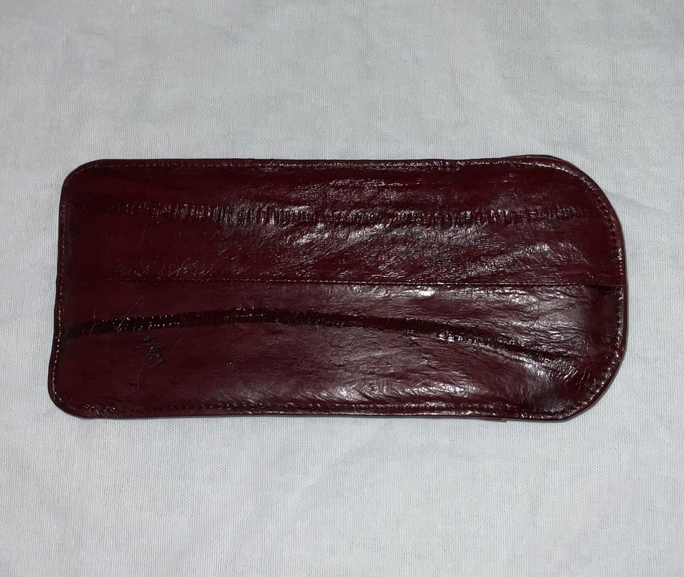 Vintage Eel Skin Soft Eye Glass Case - Red - Made In Korea | eBay