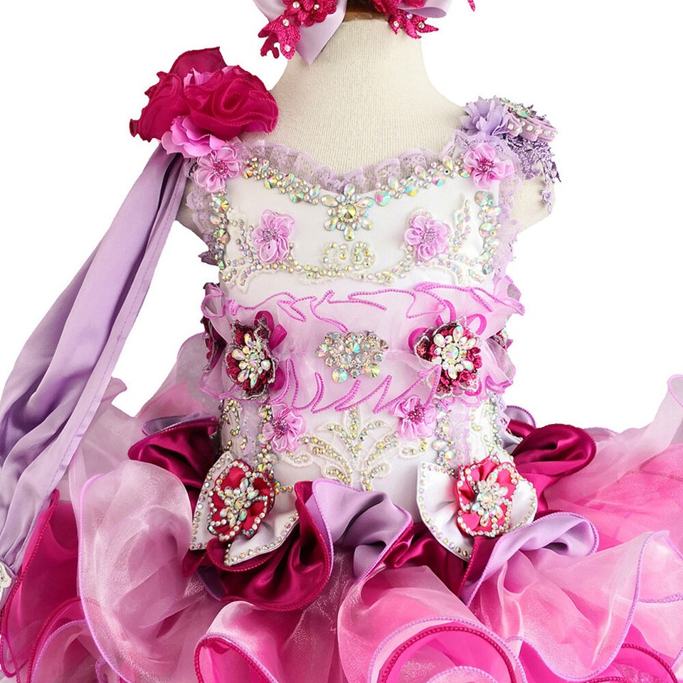 Jenniferwu Pageant Dress Handmade Beaded Dresses Toddler Girl Princess ...