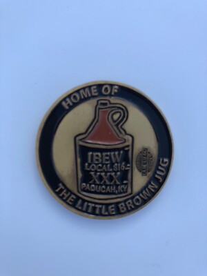 IBEW Local 816 Challenge Coin Home of the little brown jug | eBay