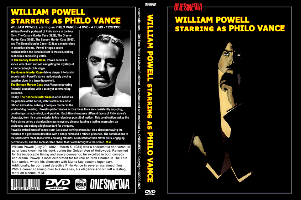 WILLIAM POWELL starring as PHILO VANCE - 4 DVD - 4 FILMS - 1929 - 1933 | eBay