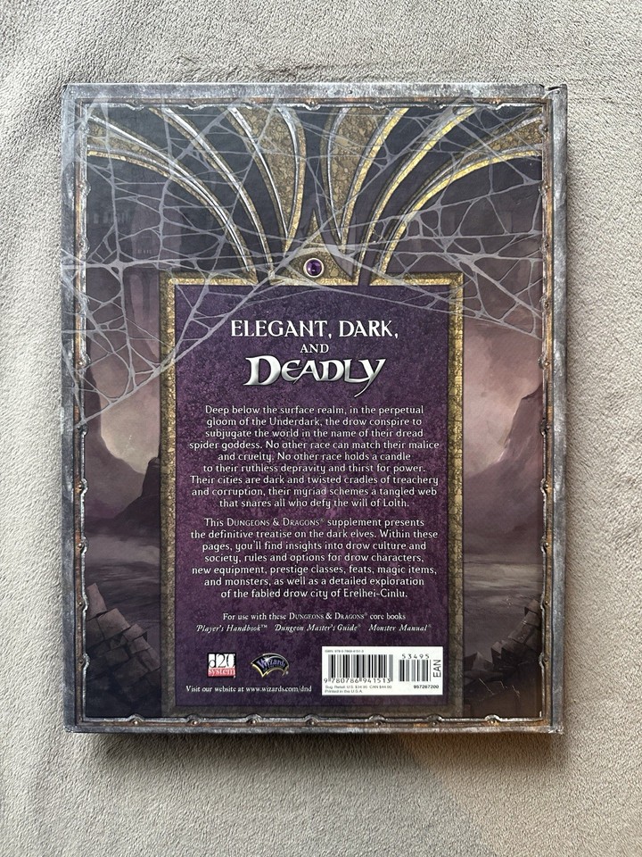 Dungeons And Dragons RPG 3.5E D20 Hardcover Drow Of The Underdark | eBay