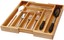 Wooden Bamboo Expandable Extending Cutlery Drawer Organiser Storage ...