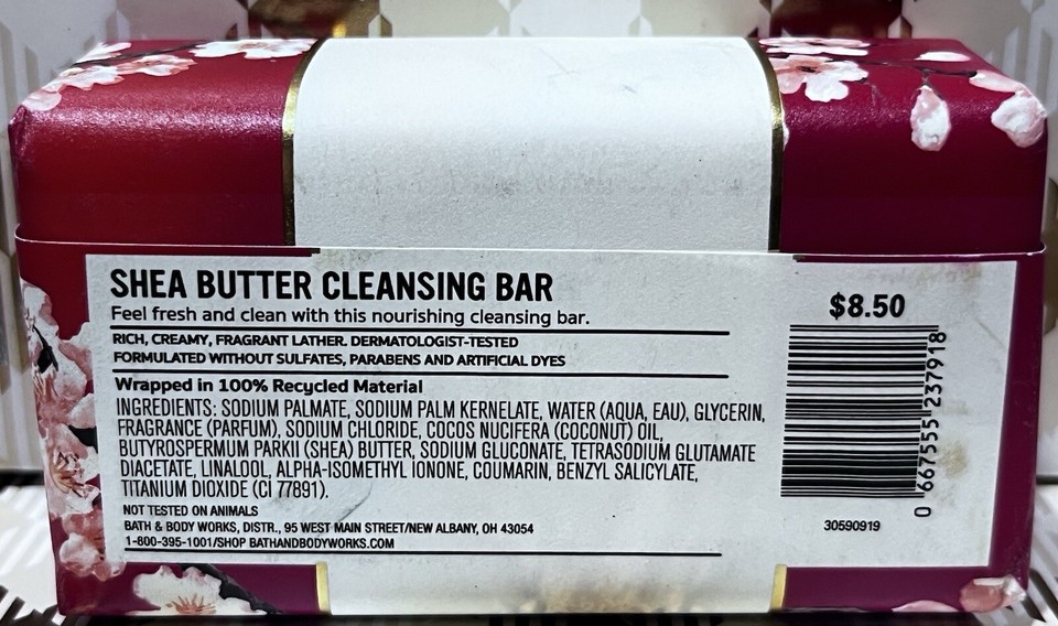 X9 JAPANESE CHERRY BLOSSOM Bath & Body Works Bar Shea Butter Cleansing ...