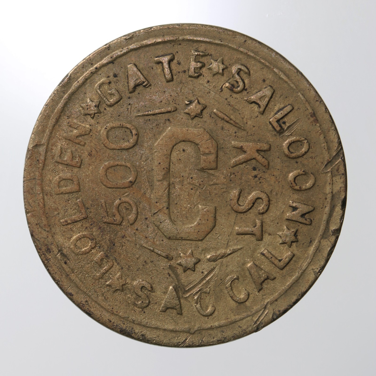 Sacramento California Golden Gate Saloon Trade Token | eBay