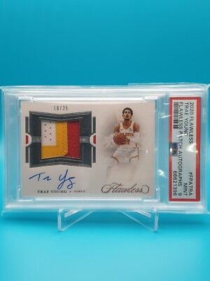 2020-21 PANINI FLAWLESS #FPA-TRA TRAE YOUNG FLAWLESS PATCH AUTOGRAPHS ...