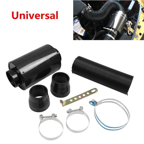 Car Air Filter Box Carbon Fiber Cold Feed Induction Air Intake Kit ...