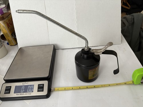 Vintage Plew Tools Pump Oiler Oil Can Thumb Pump Oiler 16oz Flex Spout ...