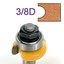 1pc 1/2" shank 3/8" Diameter w/Top Bearing Flute Router Bit ...