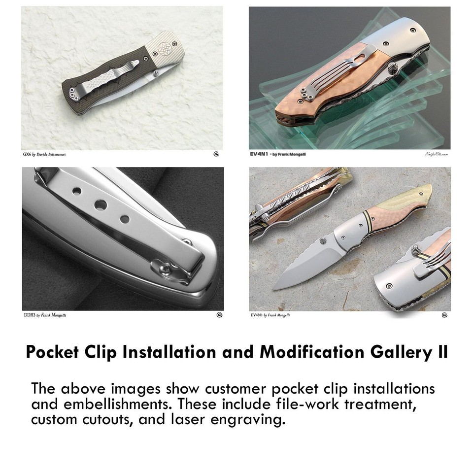 Replacement Pocket Clips for Folding Knives, Cell Phones, Flashlights ...
