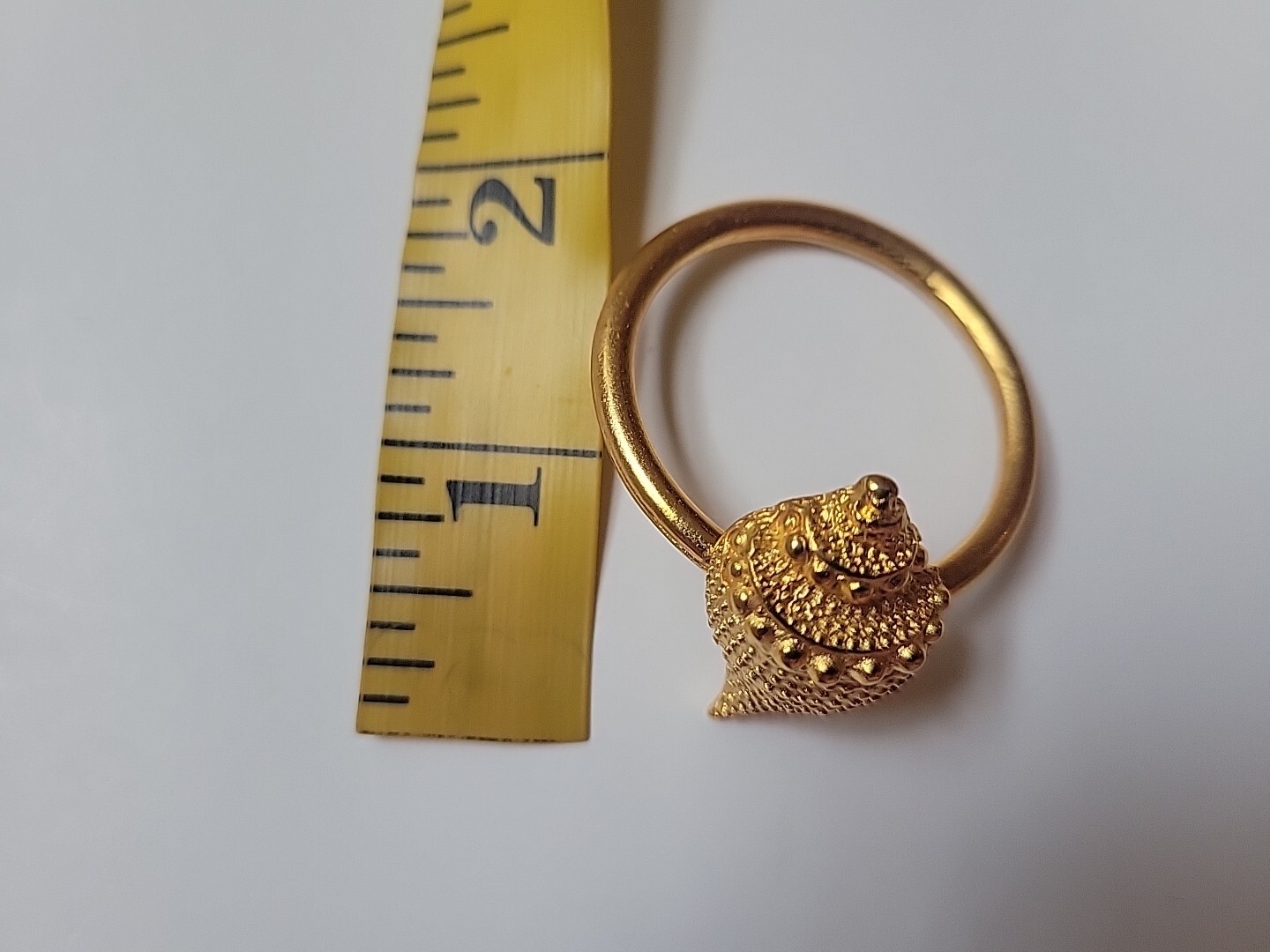 Gold Metal Conch Shell Napkin Rings Seashell Beach Coastal Nautical Set ...