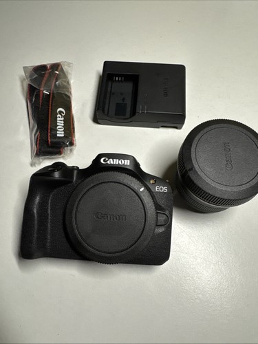 Canon EOS R100 Mirrorless Camera with 18-45mm Lens - Black - Open Box ...