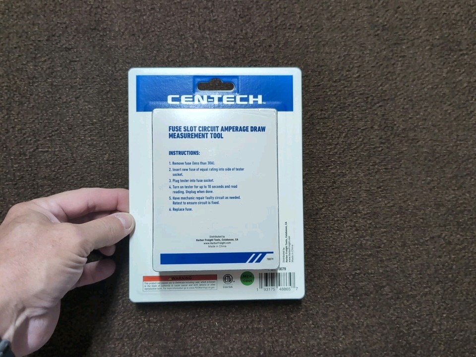 CEN-TECH Harbor Freight 70079 Fuse Circuit Parasitic Current ...